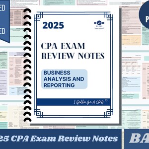 2025 | CPA Exam Review Notes - 6 Sections Complete Bundle | Printed ...