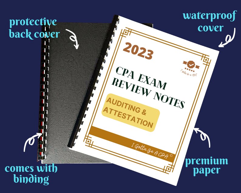 2023 | CPA Exam Review Notes - AUD | Printed & Shipped | 31 Pages ...