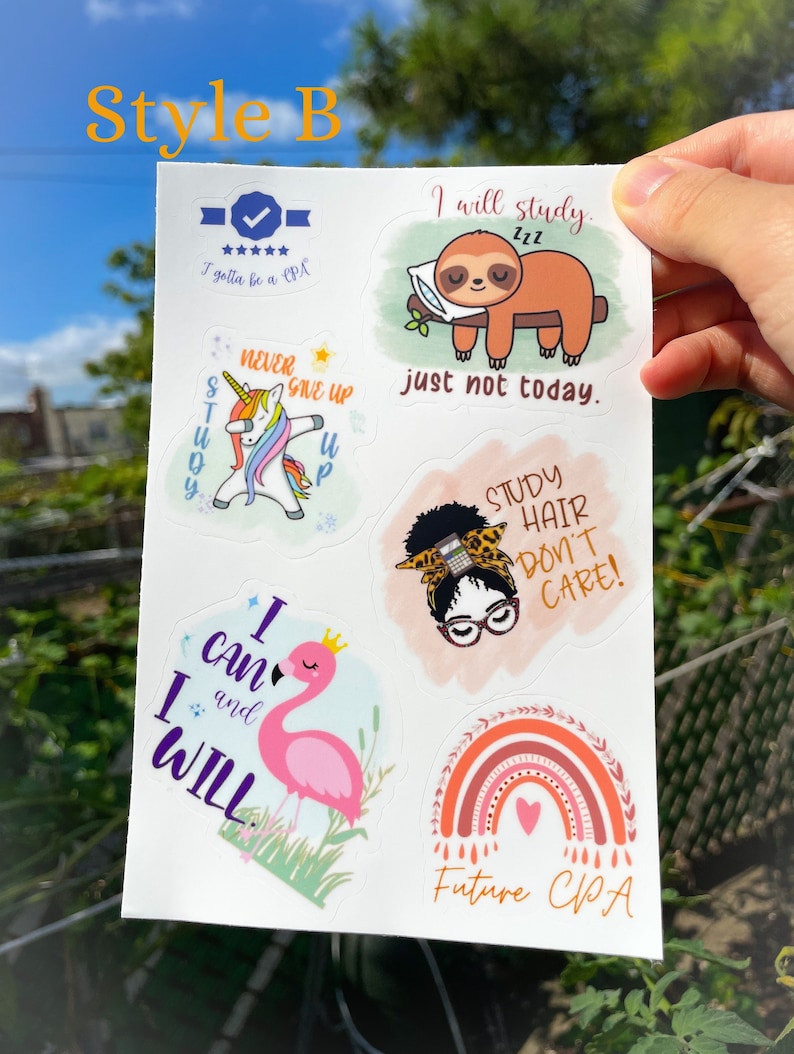 CPA Exam Sticker Bundle (6 Stickers on One Sheet) | Vinyl Sticker ...