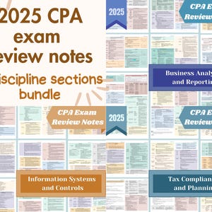 2025 | CPA Exam Review Notes - 3 Discipline Sections Bundle | Digital ...