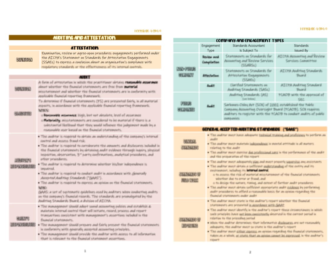 2022 Digital Download CPA Exam Review Notes AUD 31 Pages 2022 Edition ...