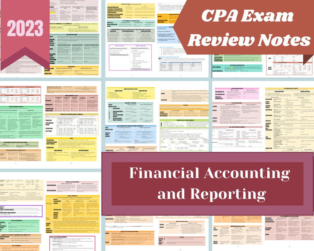 2023 | CPA Exam Review Notes - FAR | Digital Download | 37 Pages ...