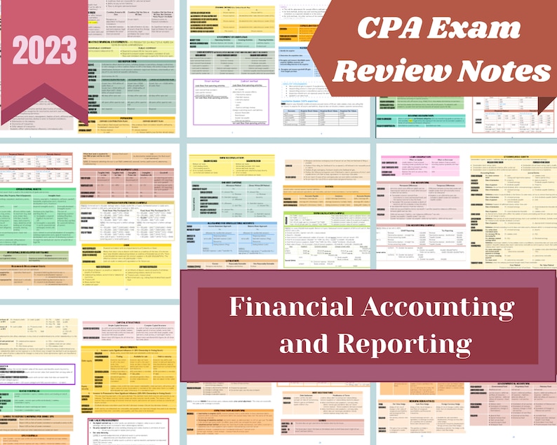 2023 | CPA Exam Review Notes - FAR | Digital Download | 37 Pages ...