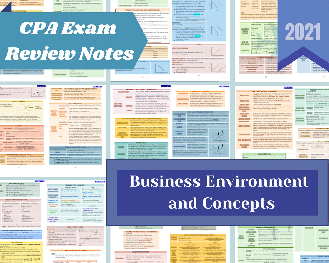 Digital Download | CPA Exam Review - BEC | 31 Pages | 2021 Edition - Etsy