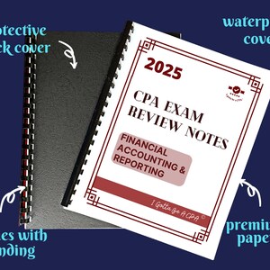 2025 | CPA Exam Review Notes - 6 Sections Complete Bundle | Printed ...