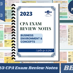 2023 | CPA Exam Review Notes - BEC | Printed & Shipped | 35 Pages ...