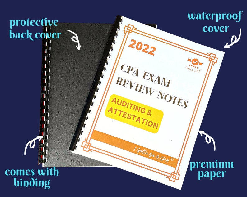 2022 Printed & Shipped CPA Exam Review Notes AUD 31 - Etsy