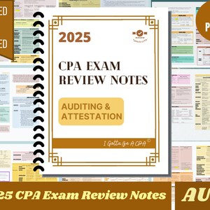 2025 | CPA Exam Review Notes - 6 Sections Complete Bundle | Printed ...