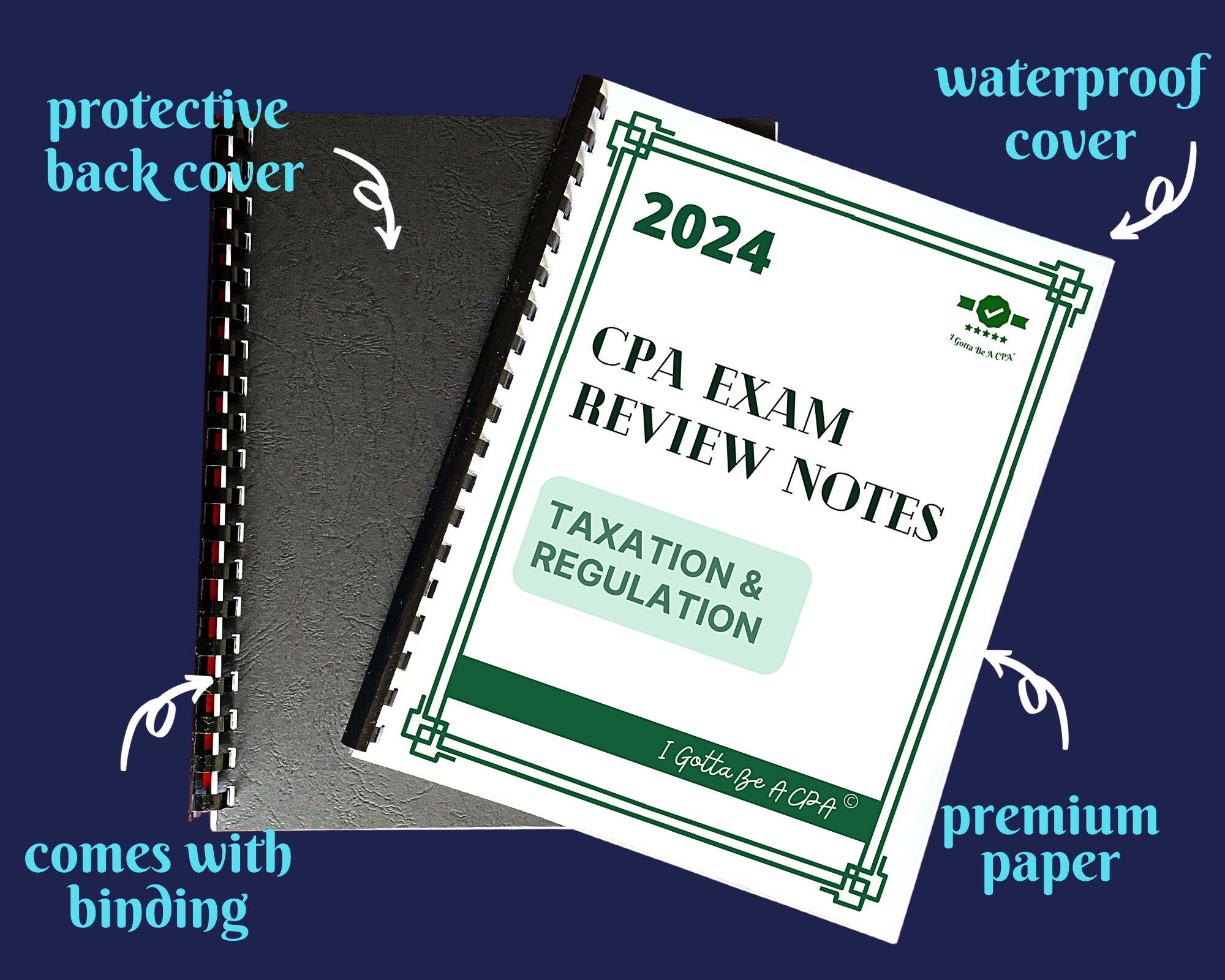 2024 | CPA Exam Review Notes - 6 Sections Complete Bundle | Printed ...