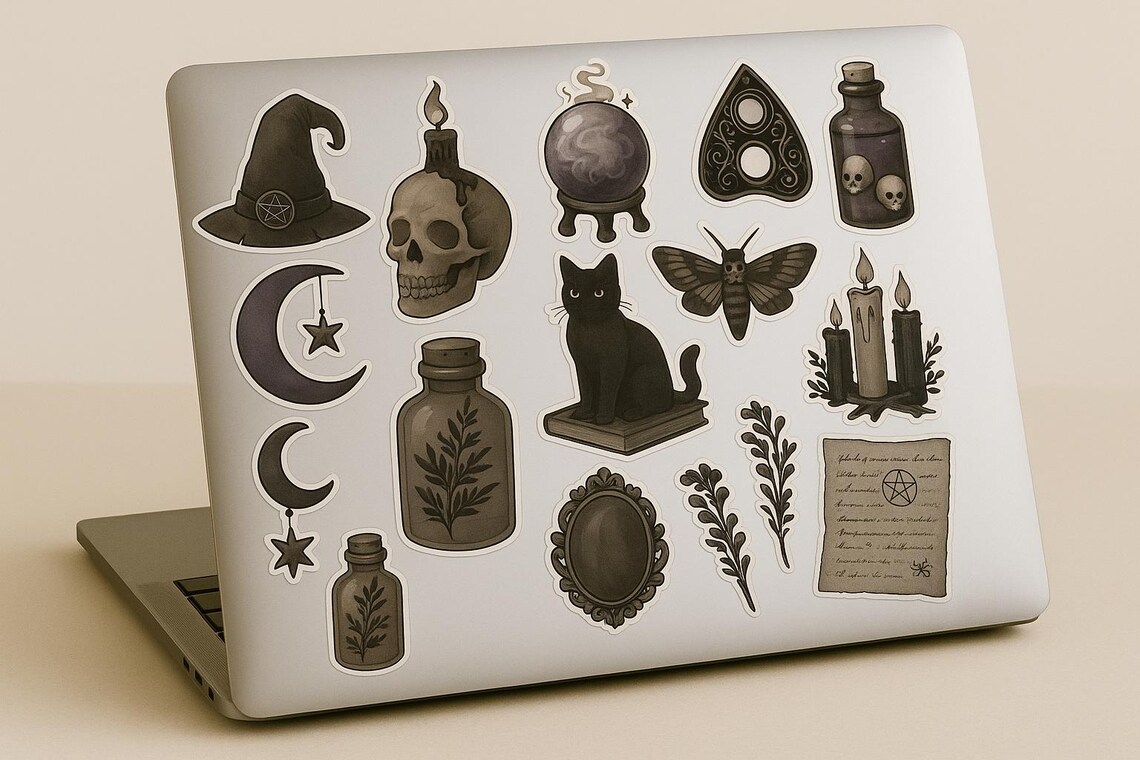 Witchy Aesthetic Sticker Set (14 Pcs) - Etsy