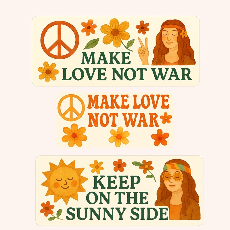 Hippie Decal - Etsy