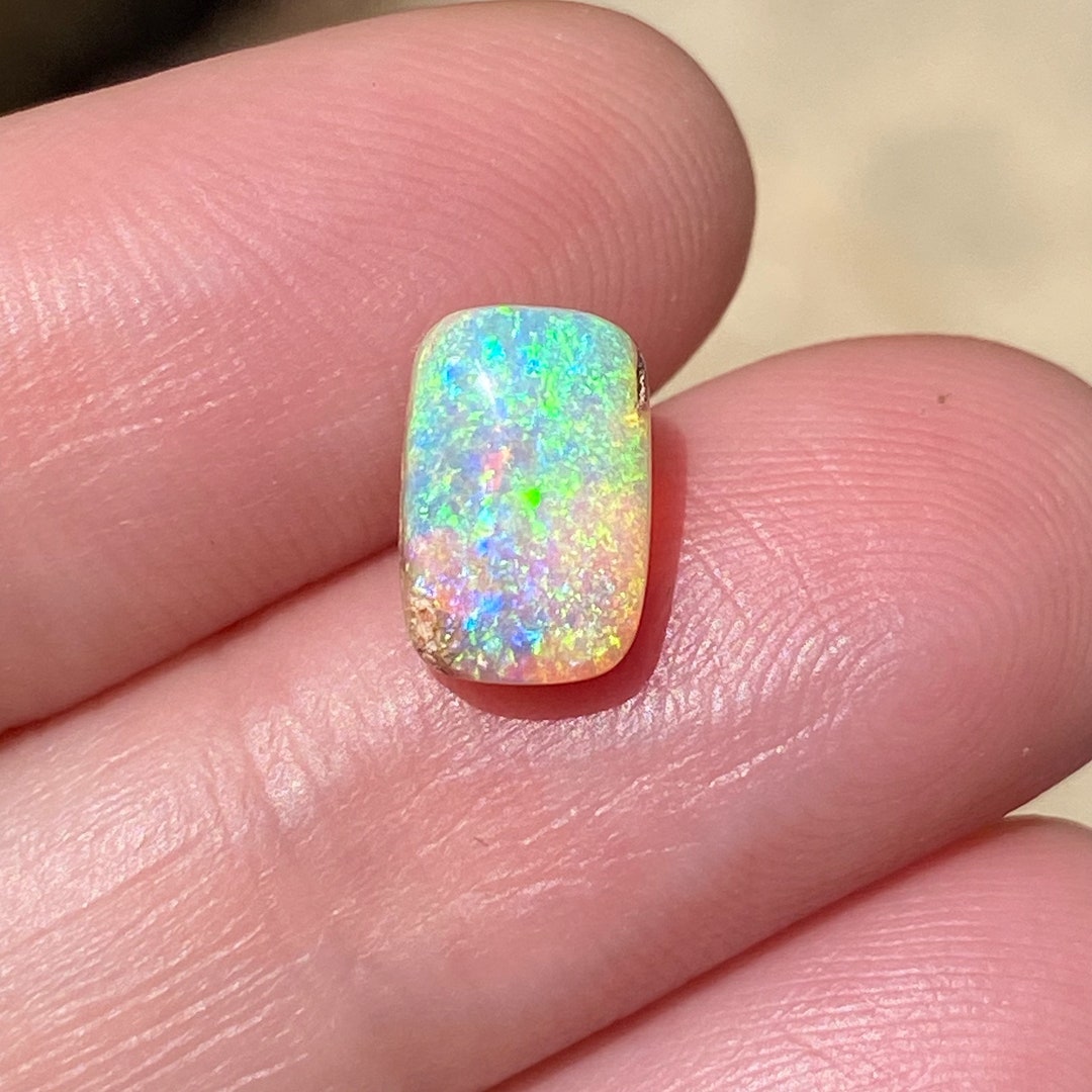 9.5 X 6 X 4.5mm - Australian Boulder Opal - Pipe Wood Fossil - Opal ...
