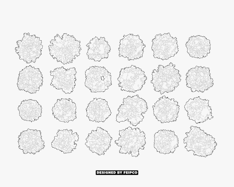 288 TREES PLAN Vector Pack (.ai, .png) - Etsy