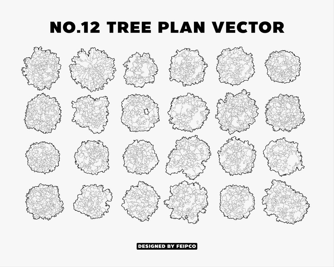 No.12 TREES PLAN Vector (.ai) - Etsy