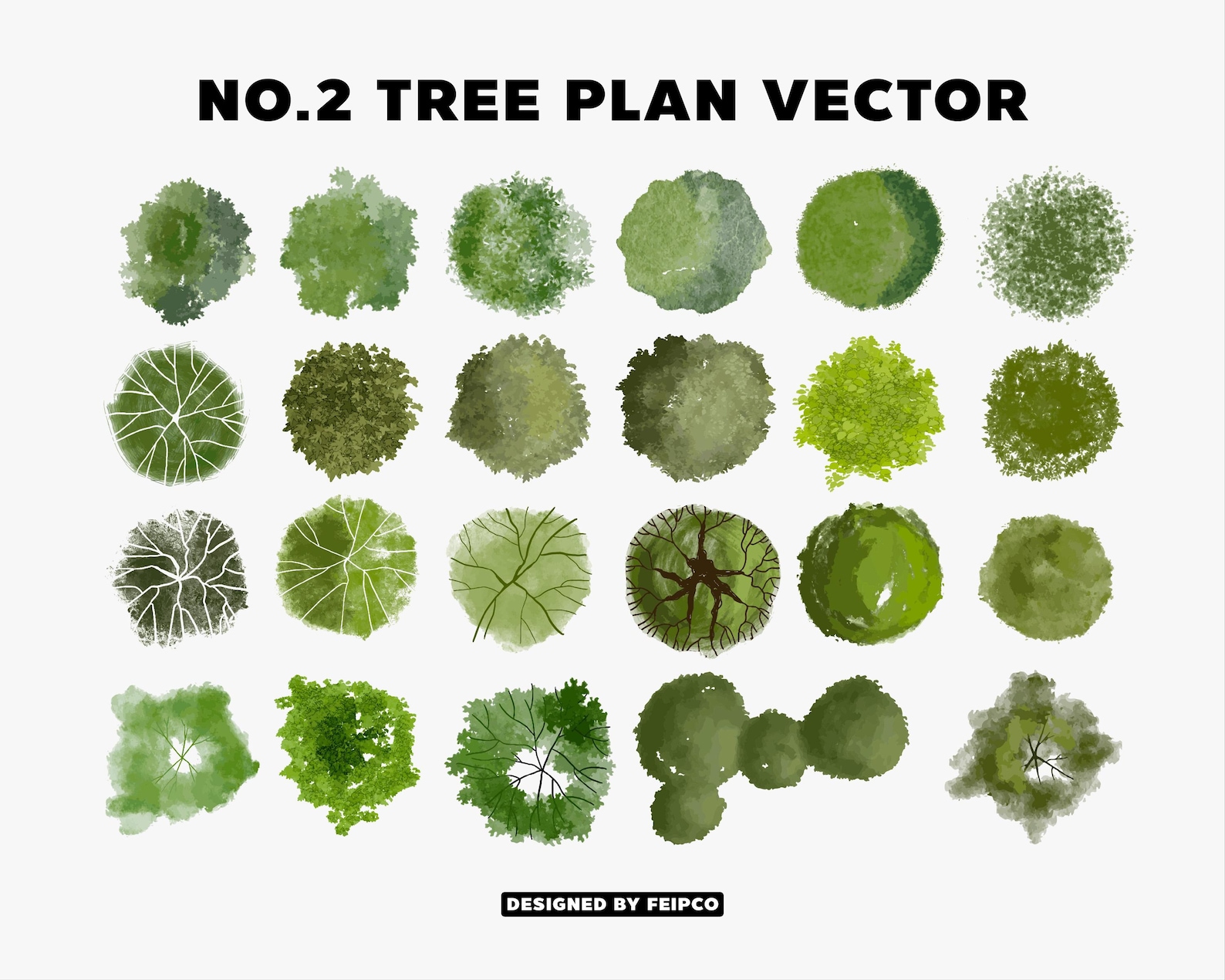 No.2 TREES PLAN Vector (.ai) - Etsy