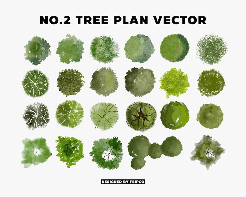 No.2 TREES PLAN Vector (.ai) - Etsy