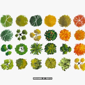 288 TREES PLAN Vector Pack (.ai, .png) - Etsy