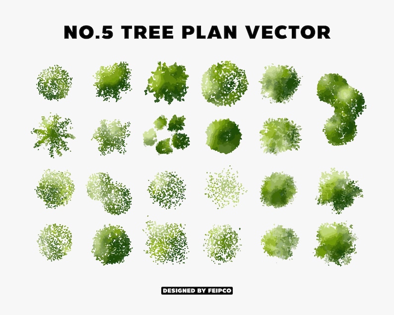 No.5 TREES PLAN Vector (.ai) - Etsy