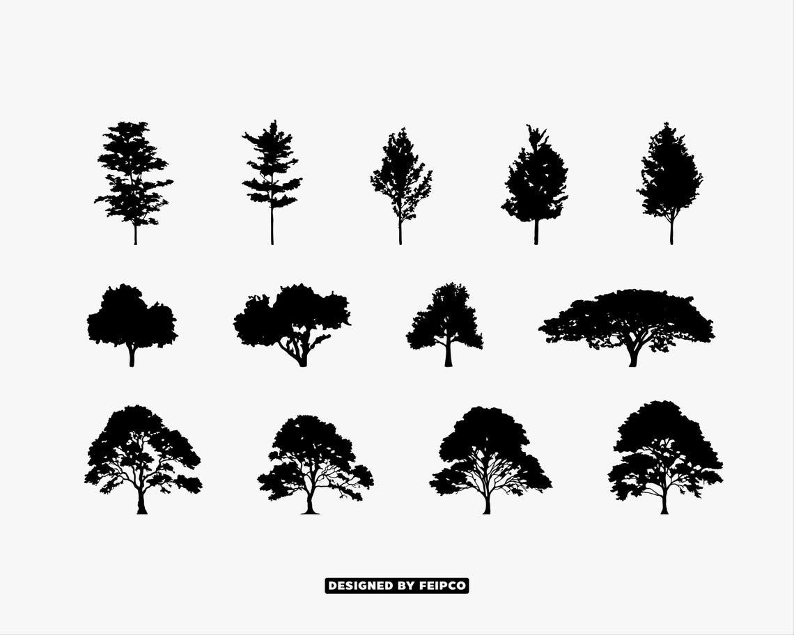 240 TREES VECTOR PACK (.ai, .svg) - Etsy