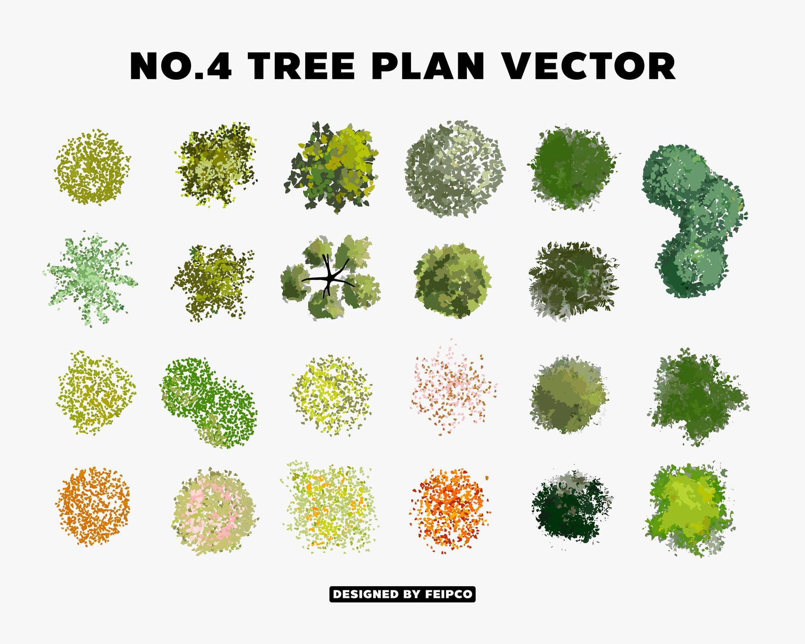 No.4 TREES PLAN Vector (.ai) - Etsy