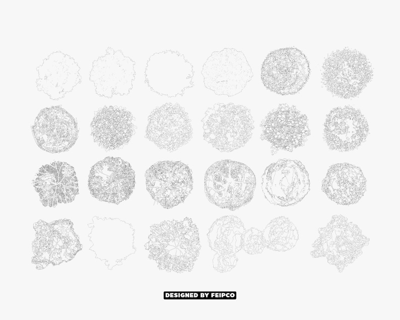 288 TREES PLAN Vector Pack (.ai, .png) - Etsy