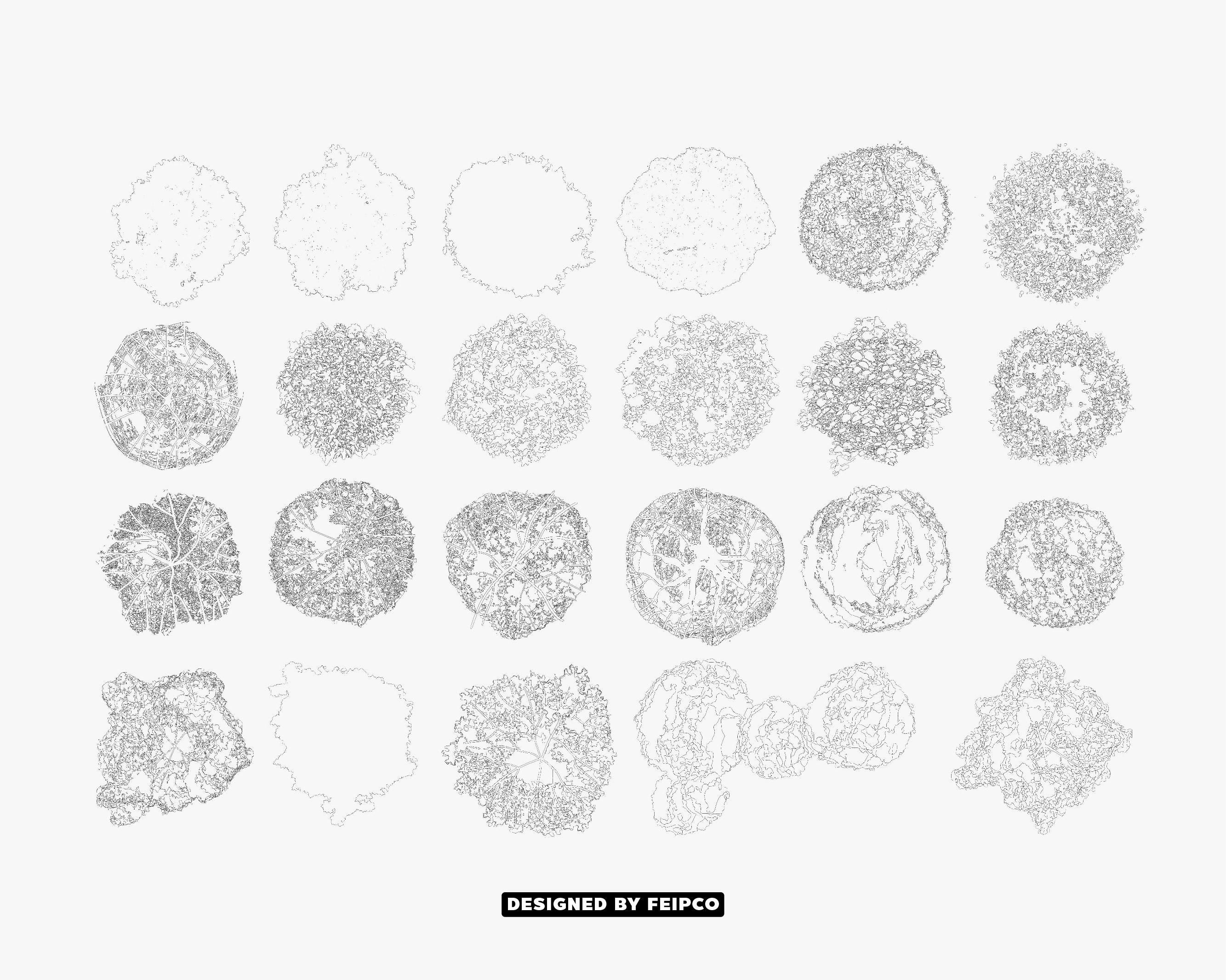 288 TREES PLAN Vector Pack (.ai, .png) - Etsy