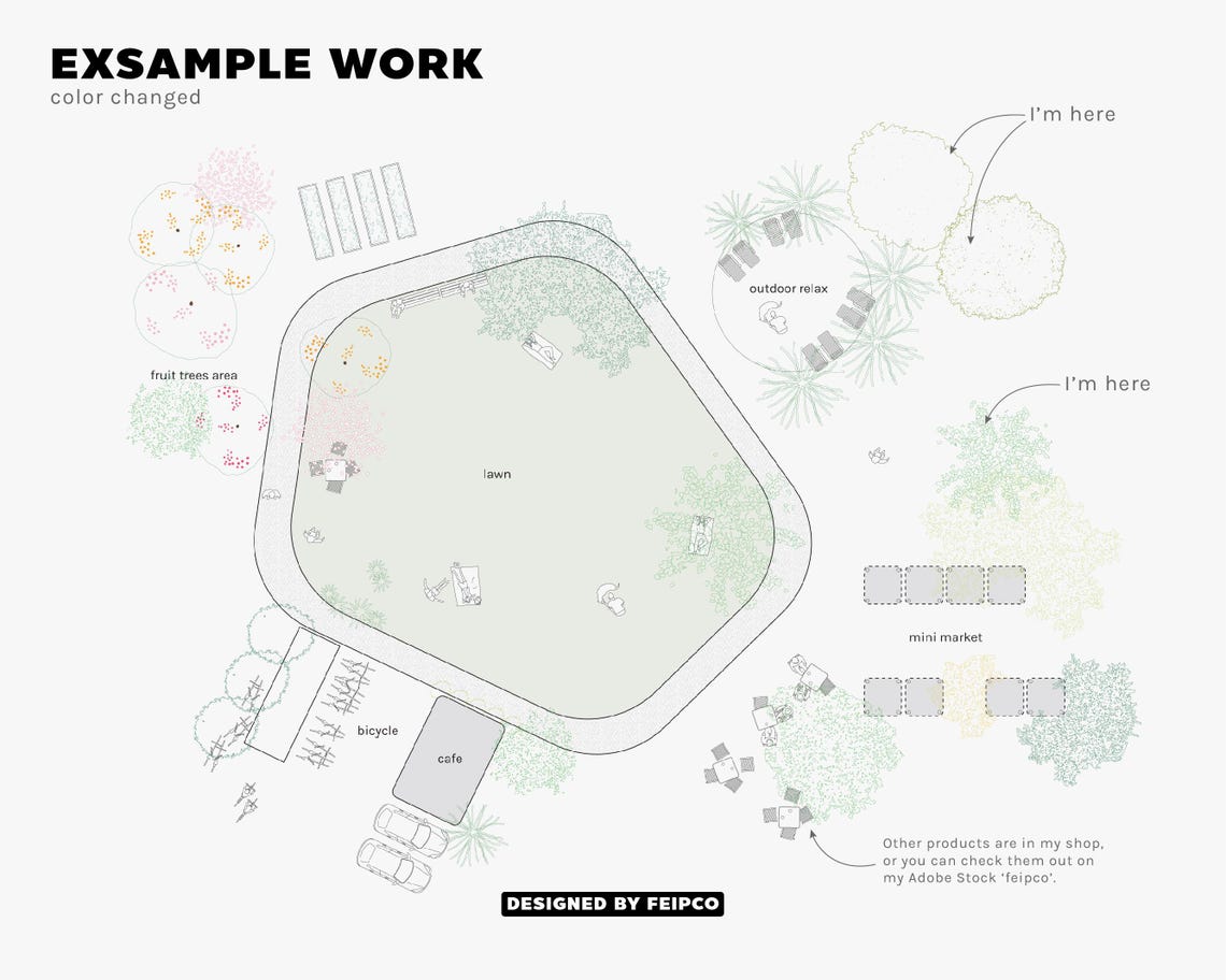 288 TREES PLAN Vector Pack (.ai, .png) - Etsy