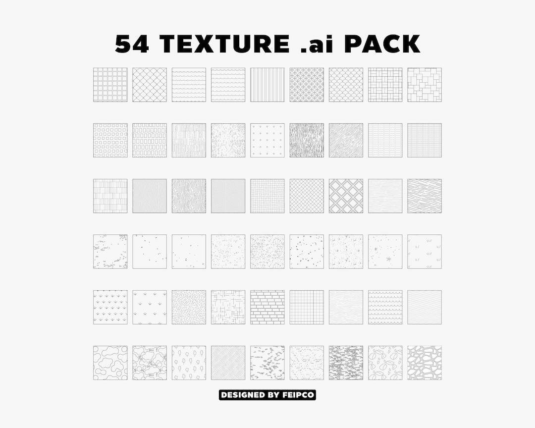 54 TEXTURE Symbol Flat Vector Swatches – Landscape Textures (.ai) - Etsy