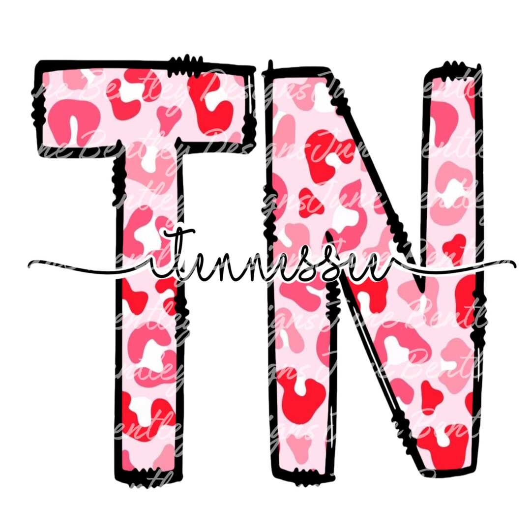 Pink and Red Leopard TN Tennessee PNG - Etsy