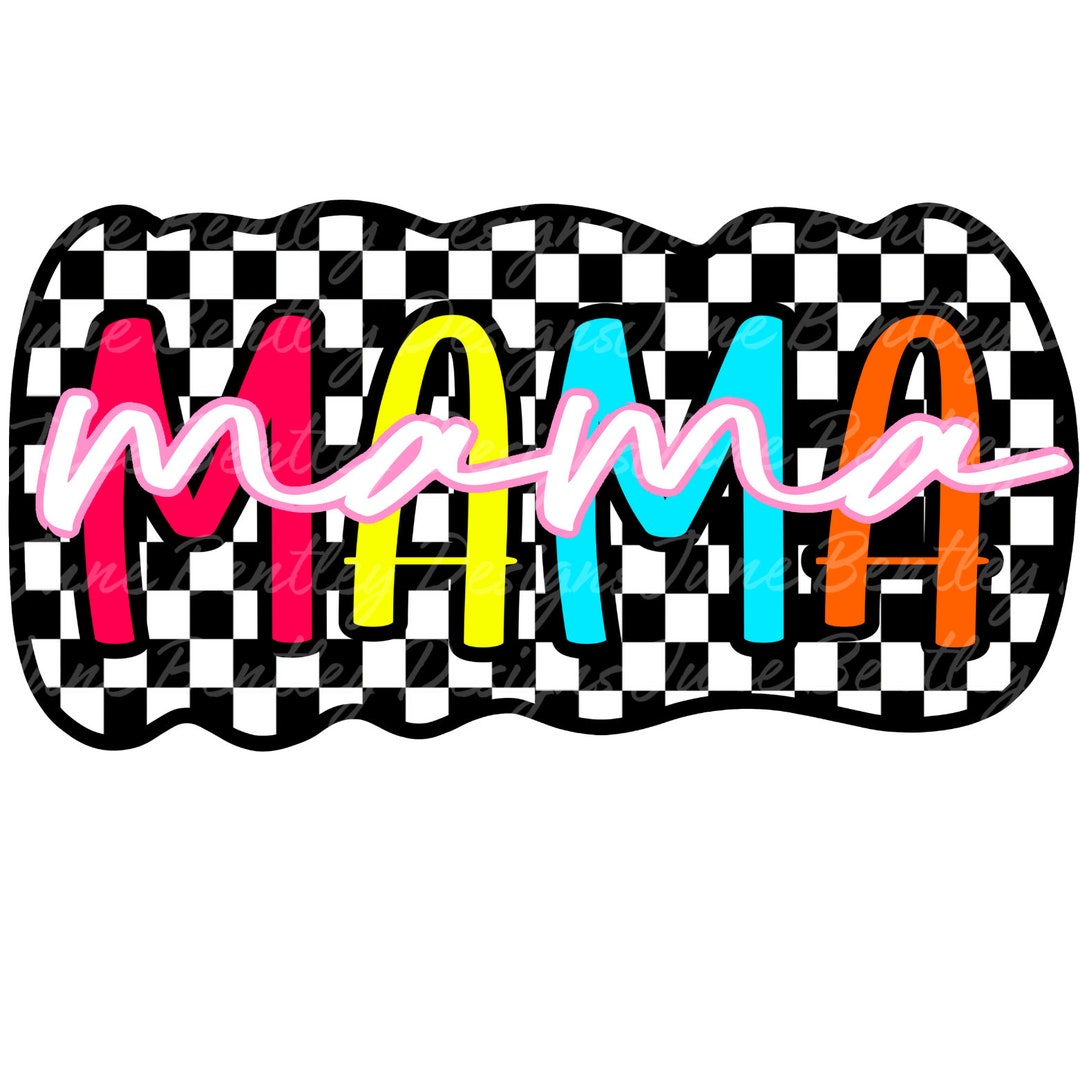 Checkered Mama PNG Digital Download New Neons - Etsy
