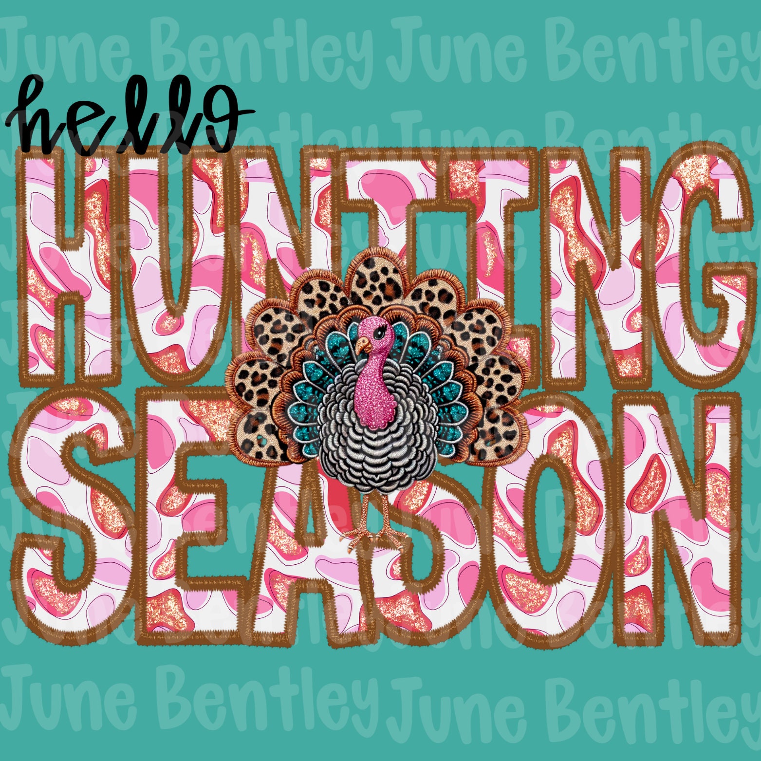 Original Designer Hello Hunting Season Turkey PNG Digital Download - Etsy