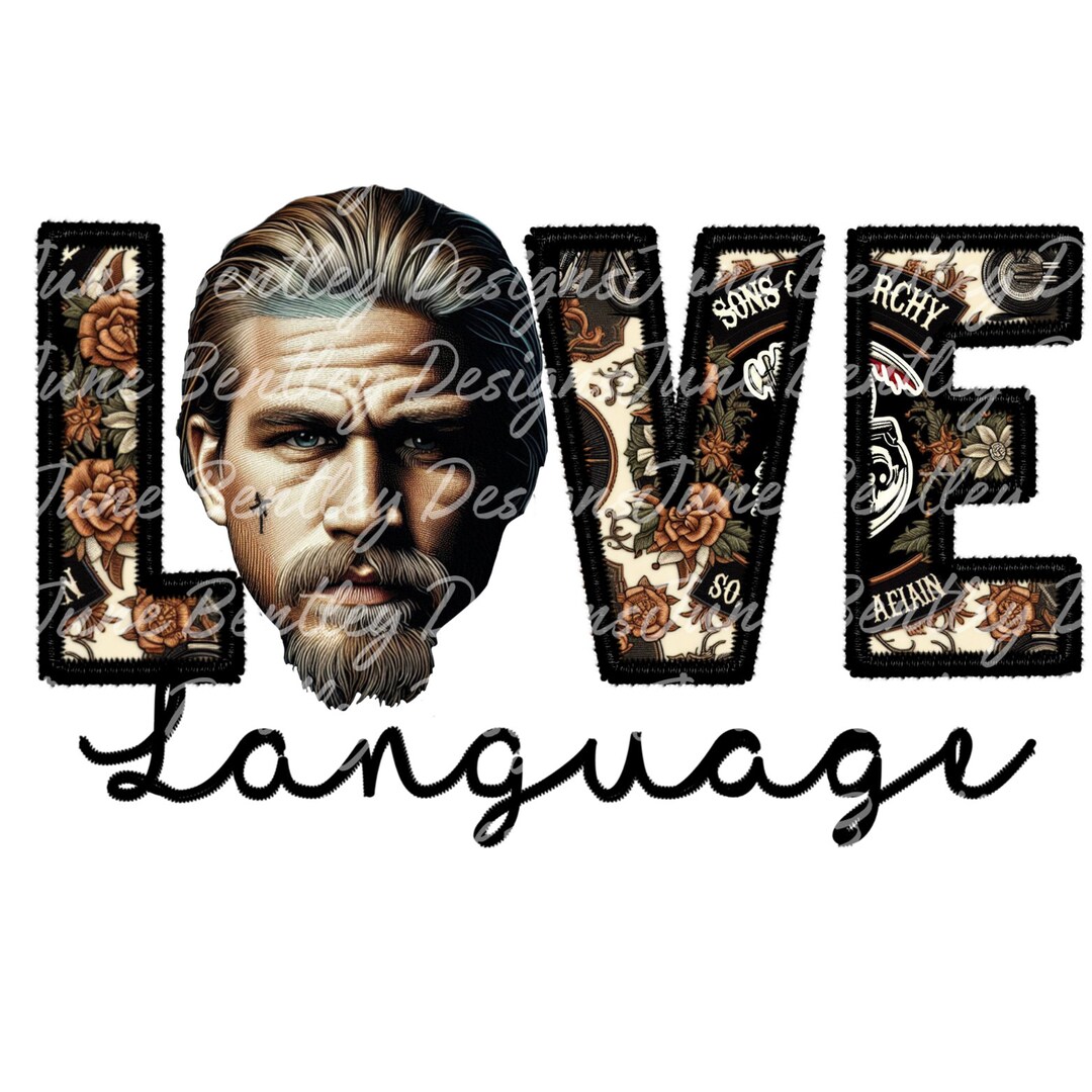 Jax Sons of Love Language PNG Og Designer Faux Embroidery - Etsy