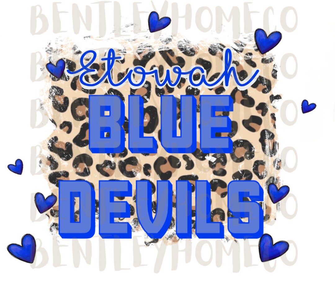 Etowah Blue Devils PNG Leopard PNG Blue Devils PNG - Etsy