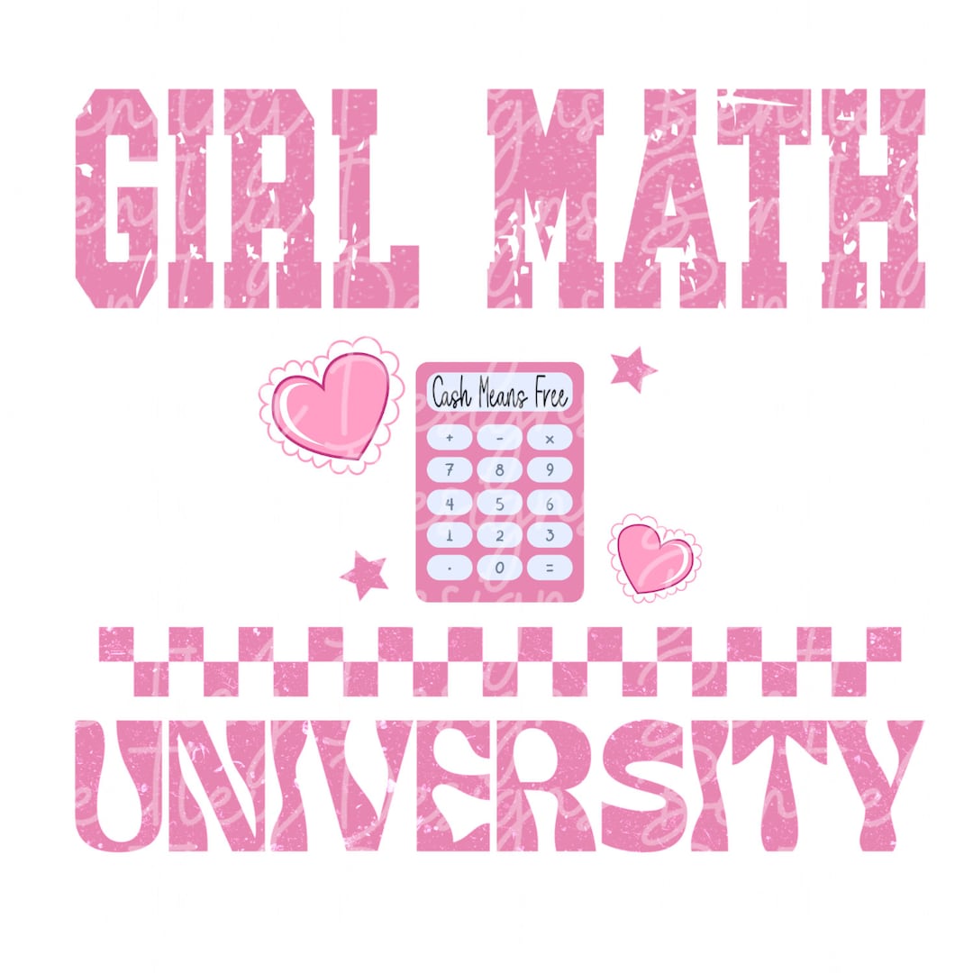 Girl Math University PNG - Etsy