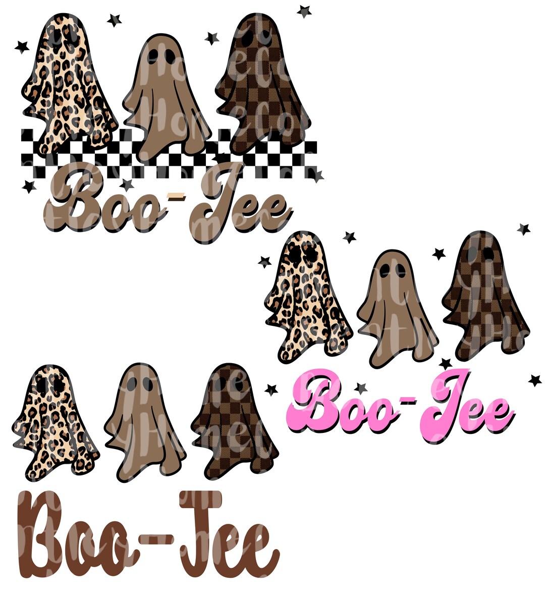 Boujee BOO-JEE PNG Fall and Halloween Design Checkered and Pink Bundle ...
