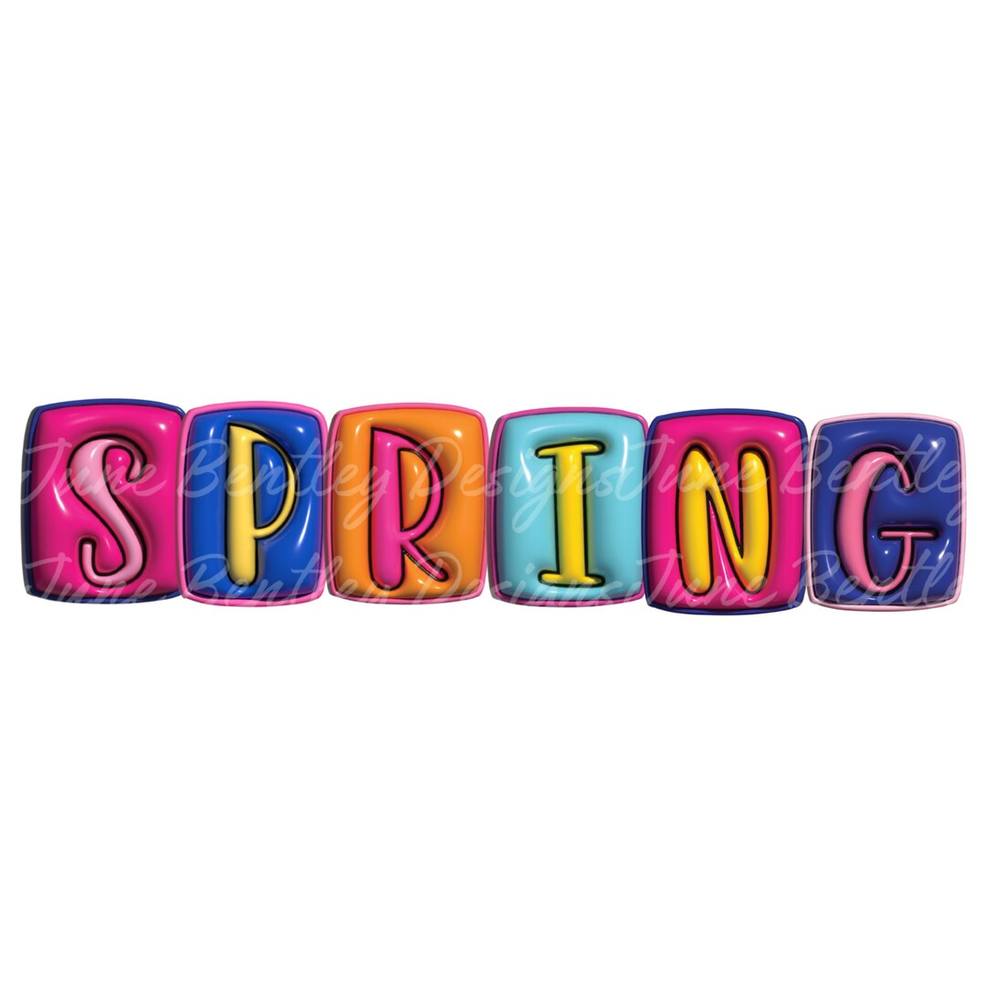 3D Inflated Springpng - Etsy