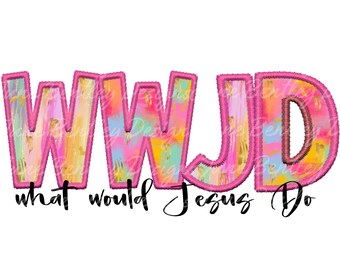 Wwjd Png, Faux Embroidery, Png, Insntant Download, Digital Download ...
