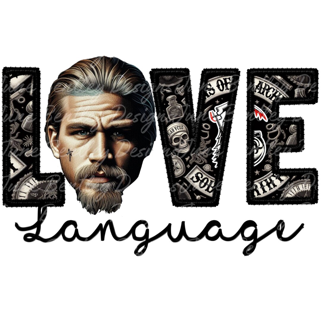 Jax Sons of Love Language PNG Og Designer Faux Embroidery - Etsy