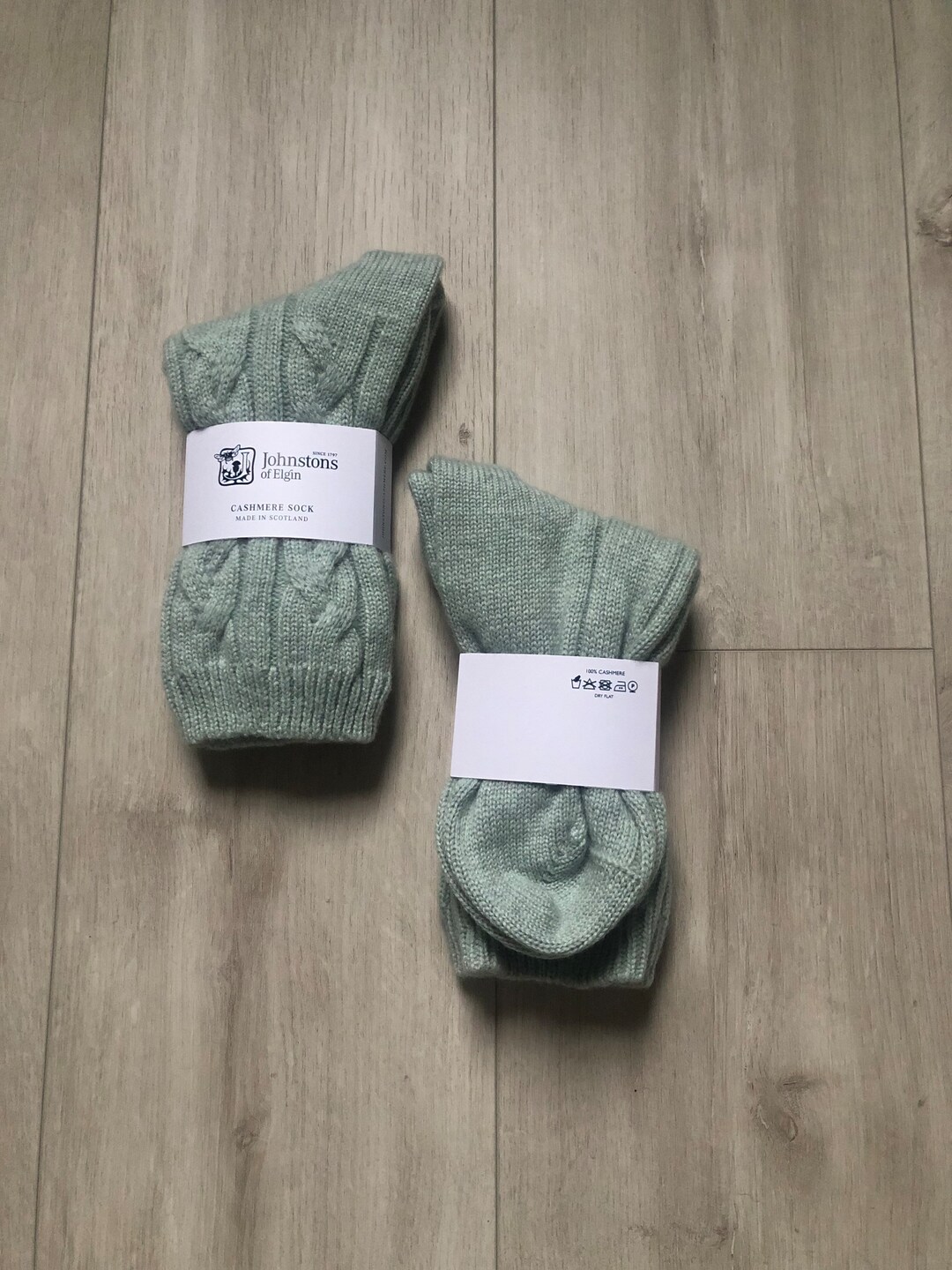 Johnstons of Elgin 100% Cashmere Socks, Made in Scotland- Mint Green - Etsy