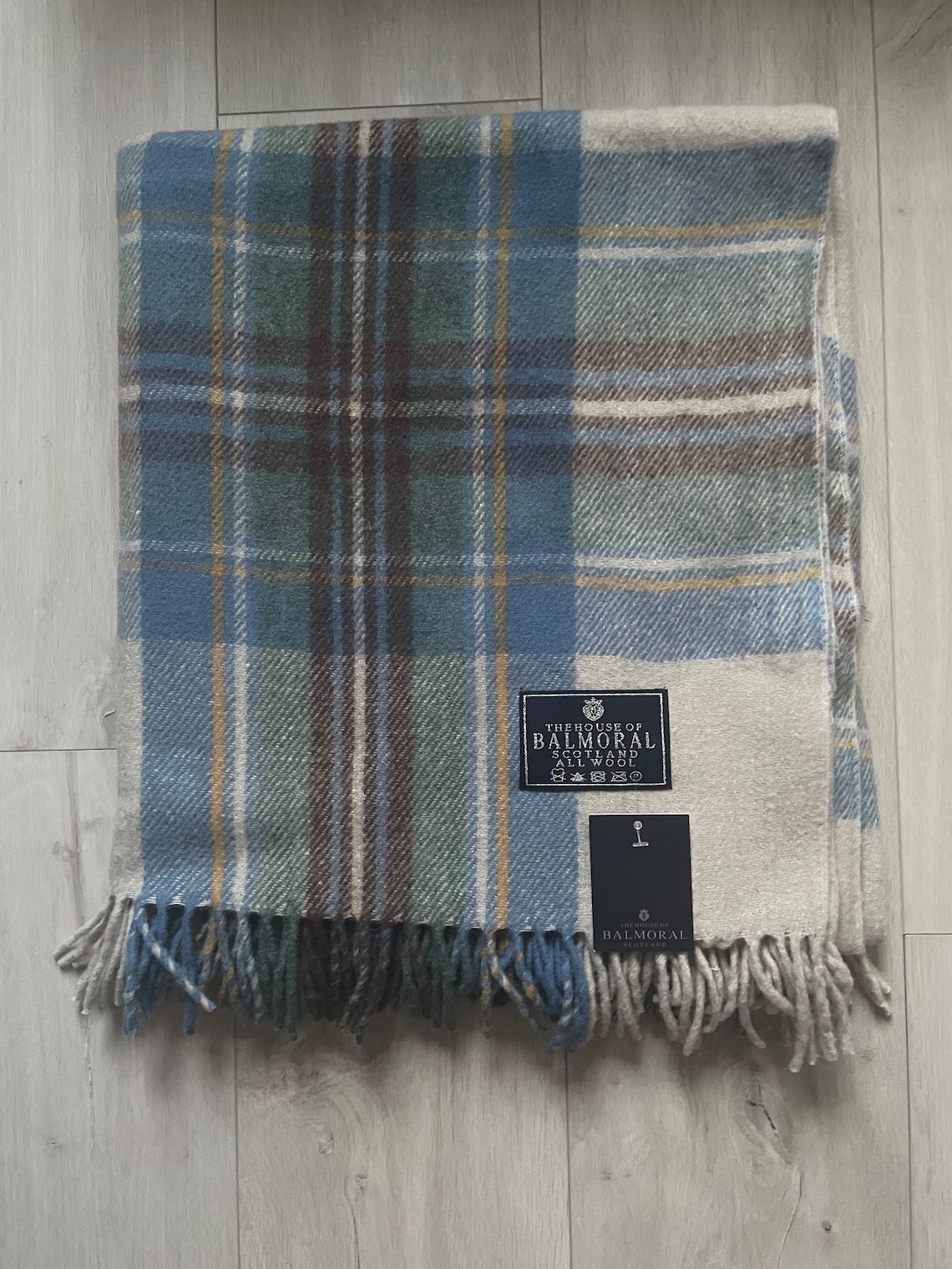 House of Balmoral Wool Blanket, Rug, Throw in Different Tartans Muted ...