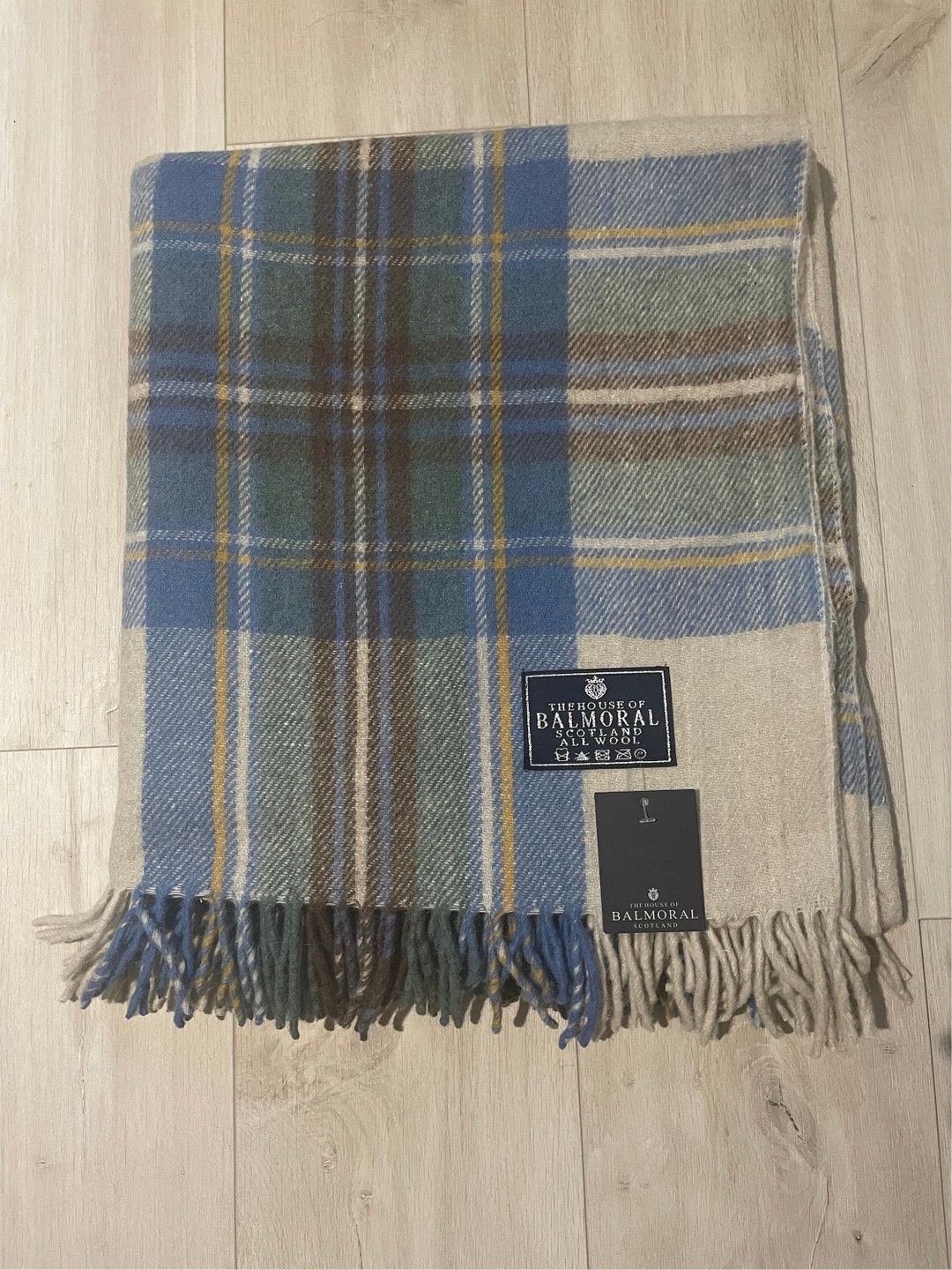 House of Balmoral Wool Blanket, Rug, Throw in Different Tartans Muted ...