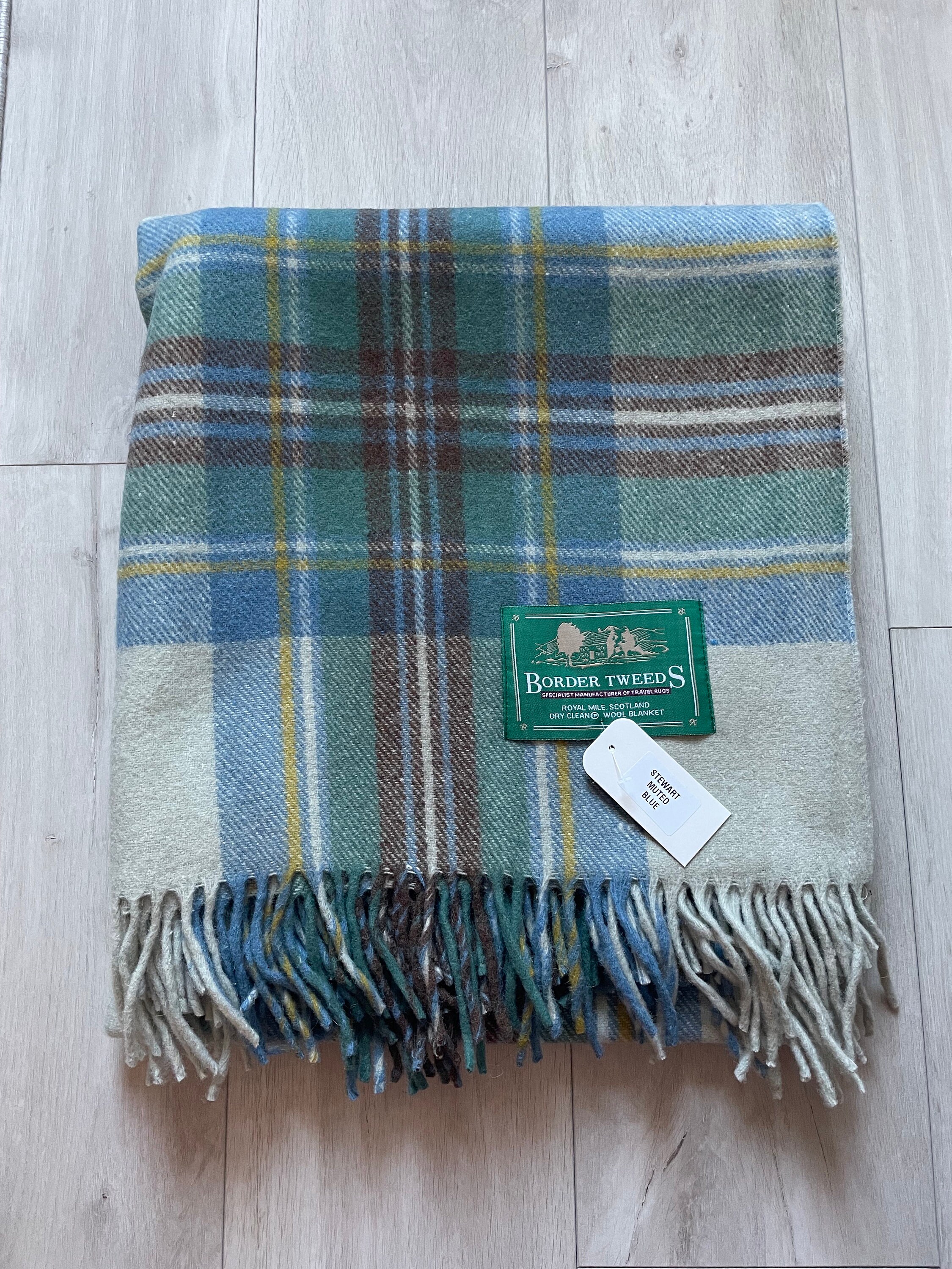 House of Balmoral Wool Blanket, Rug, Throw in Different Tartans Muted ...
