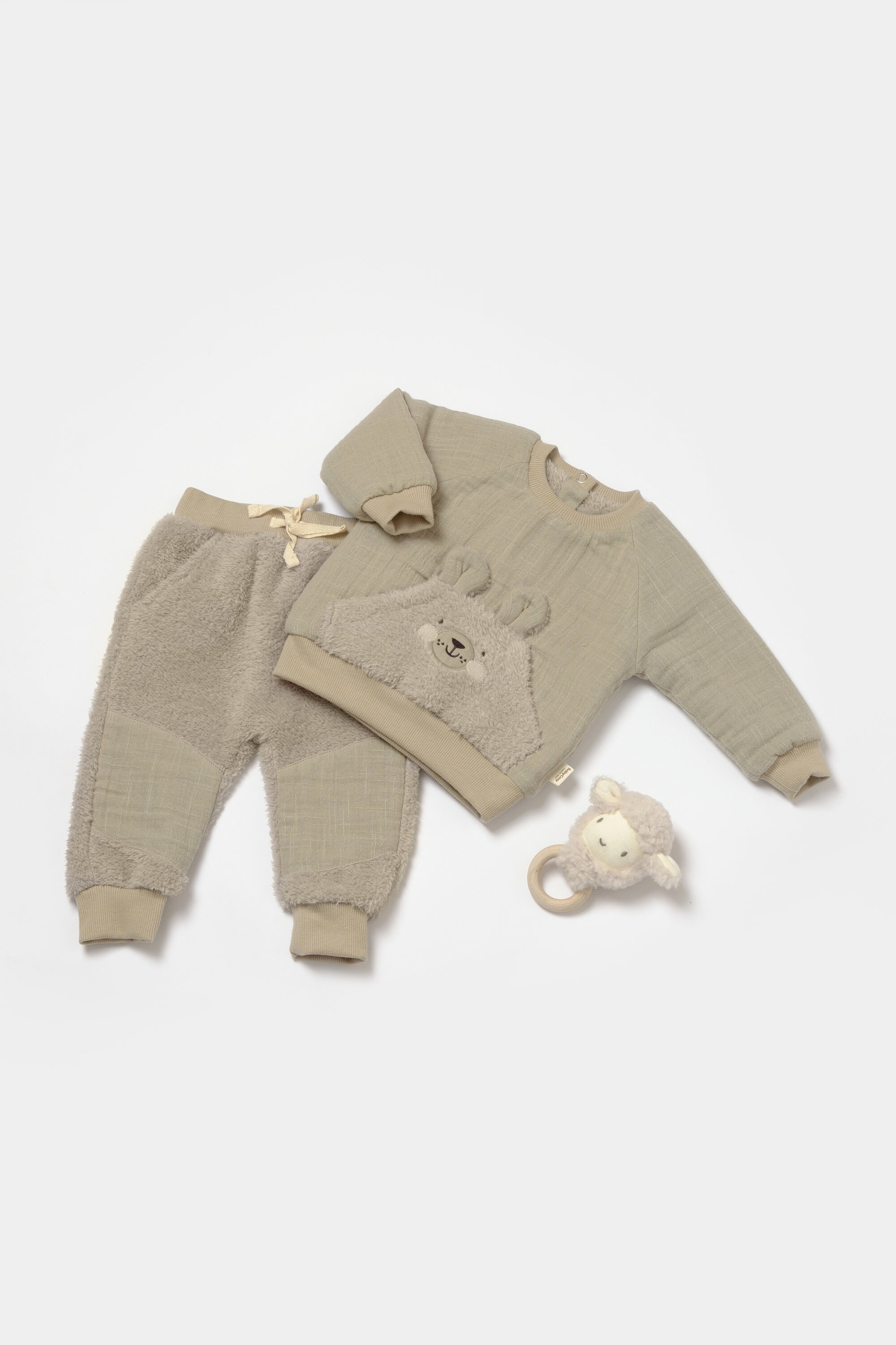 Winter Muslin Baby Outfit Set – Organic Cotton Pants & Long Sleeve Top ...