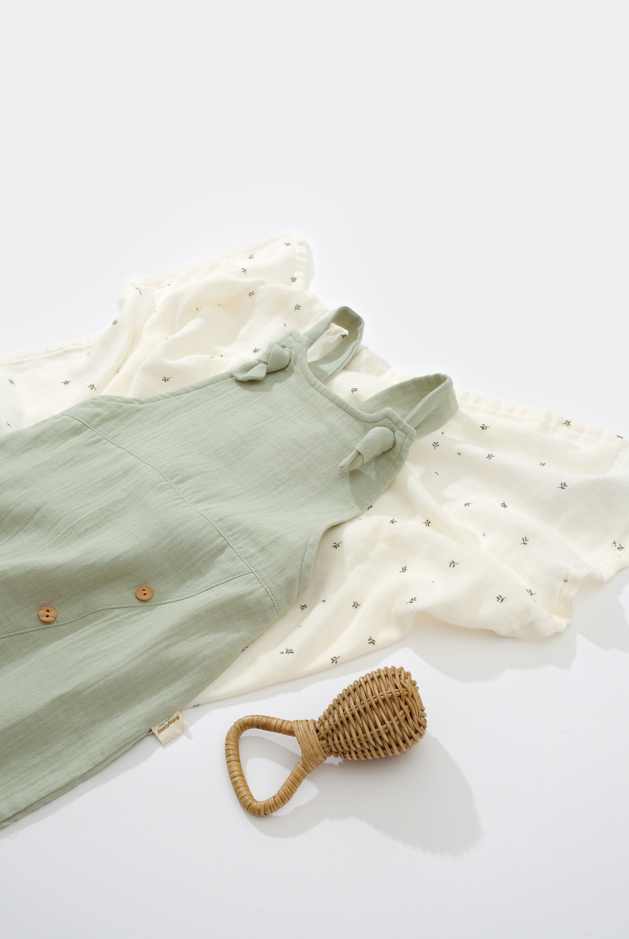 Muslin Baby Girl Romper,gots Certified Organic Muslin Romper,baby Strap ...