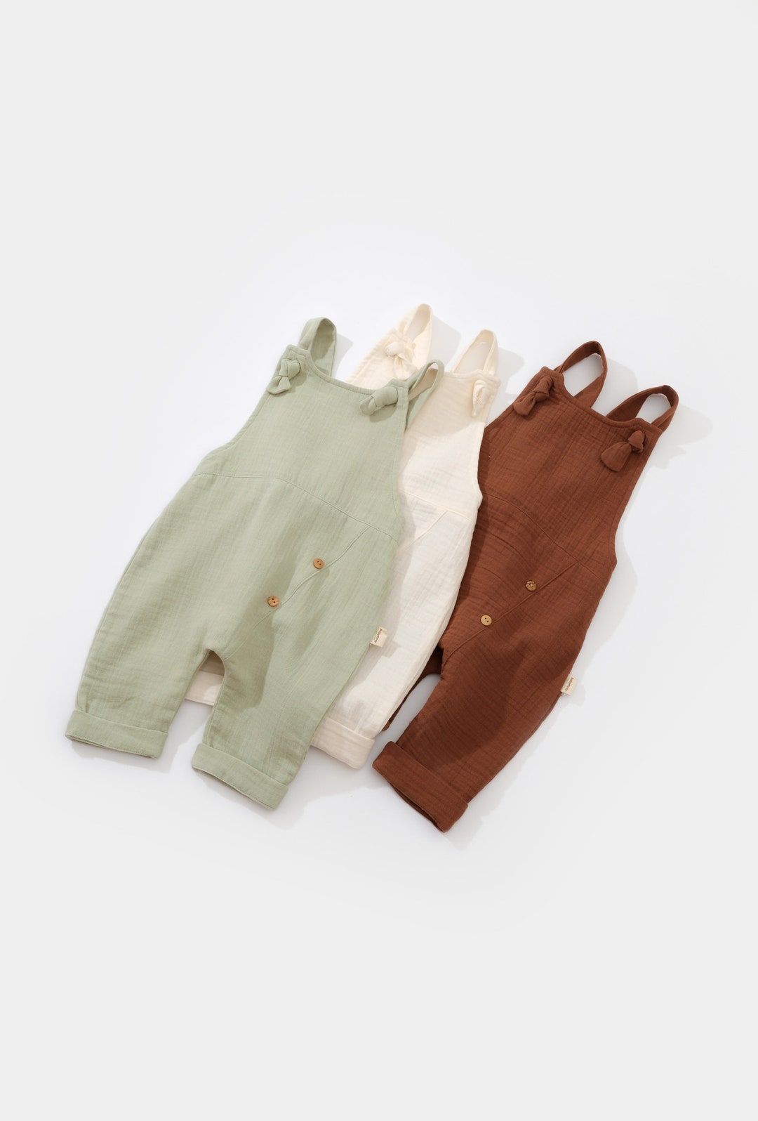 Muslin Baby Girl Romper,gots Certified Organic Muslin Romper,baby Strap ...