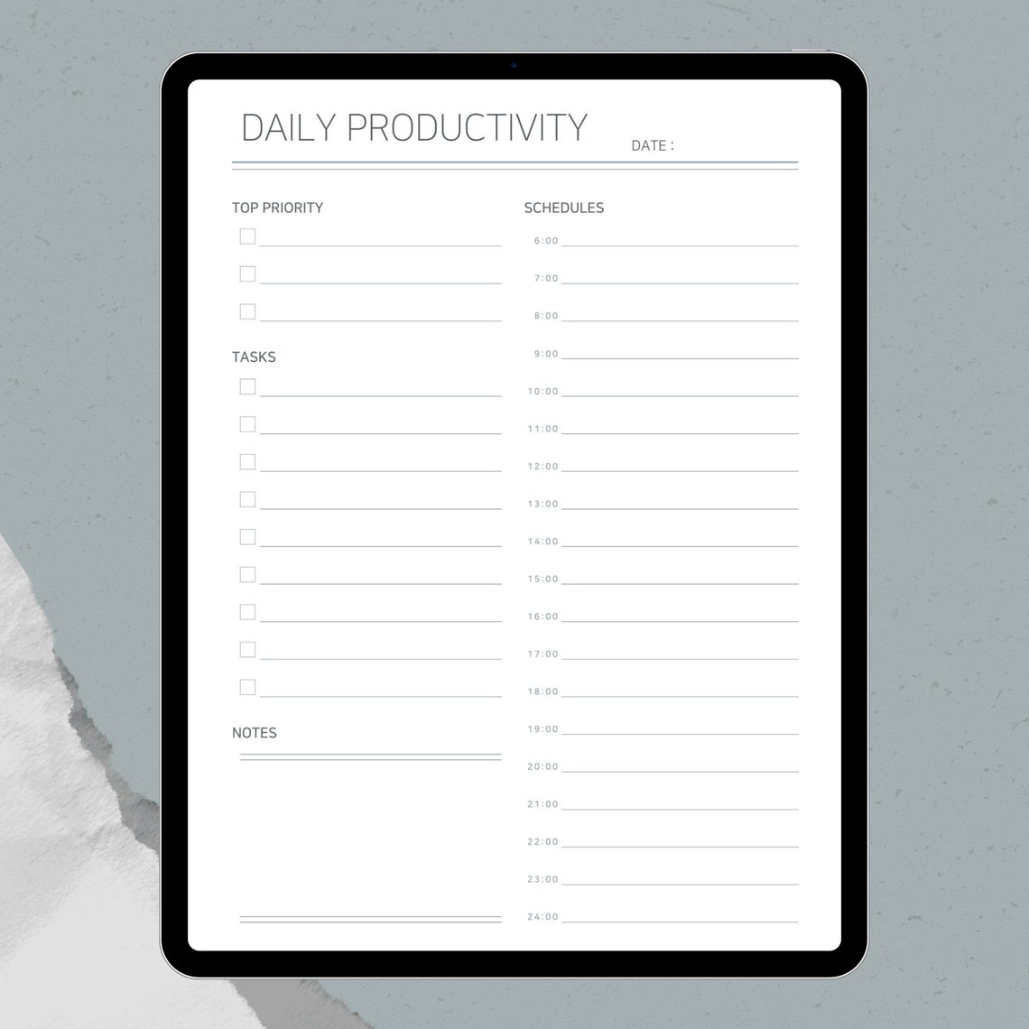 DAILY PRODUCTIVITY PLANNER Printable Productivity Planner - Etsy
