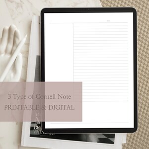 Cornell Note Taking Set | Printable Cornell Note Template | Digital ...