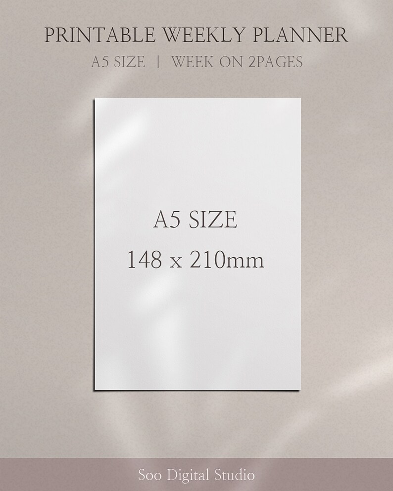 Printable Weekly Planner Template Minimalist Weekly Planner Prints ...