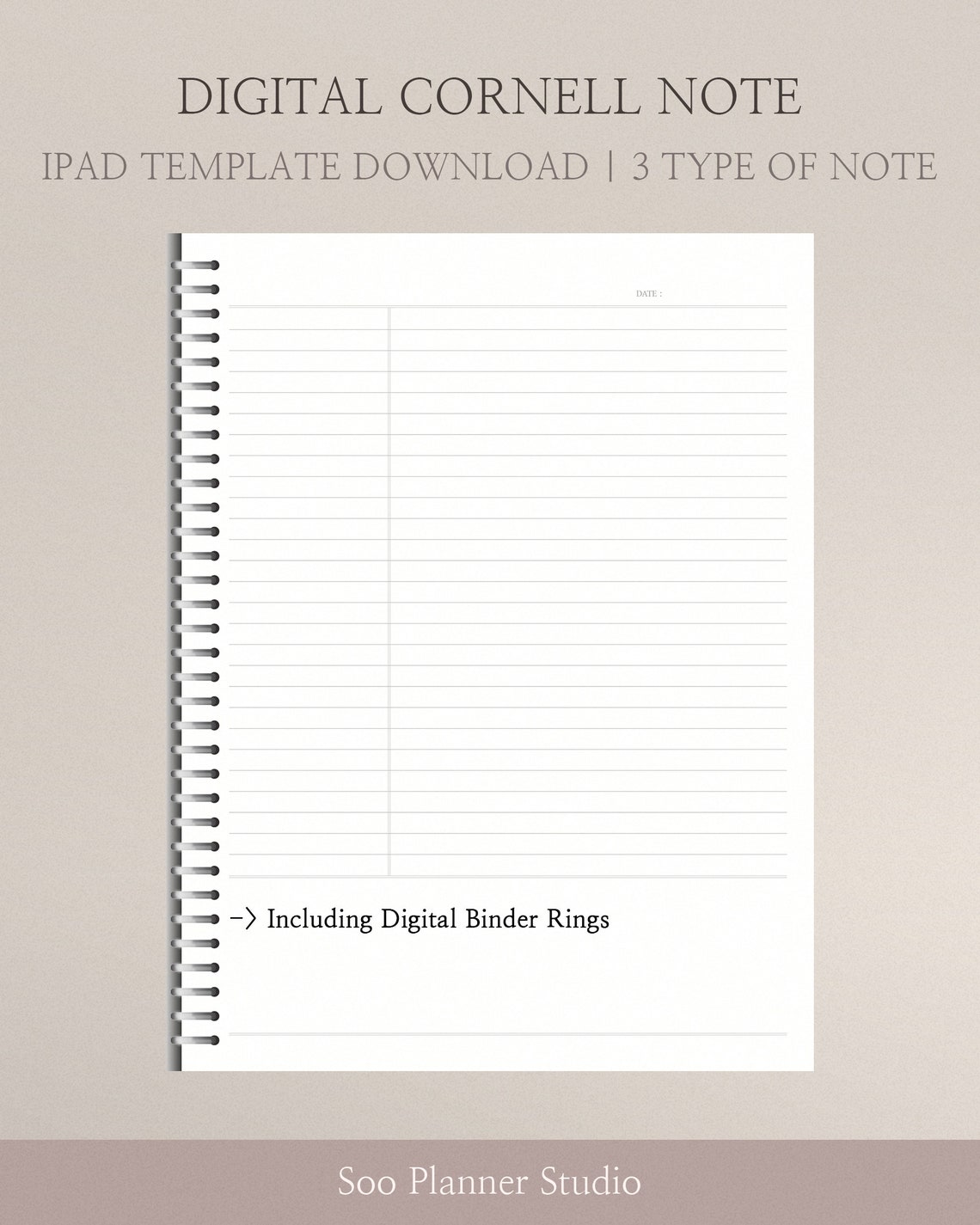 Digital Cornell Notes for iPad | Goodnotes Cornell Notes Taking for ...
