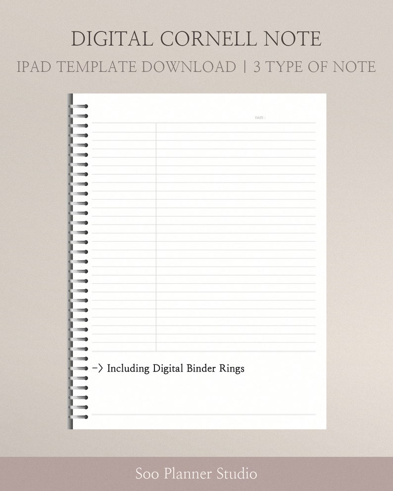 Digital Cornell Notes for iPad | Goodnotes Cornell Notes Taking for ...